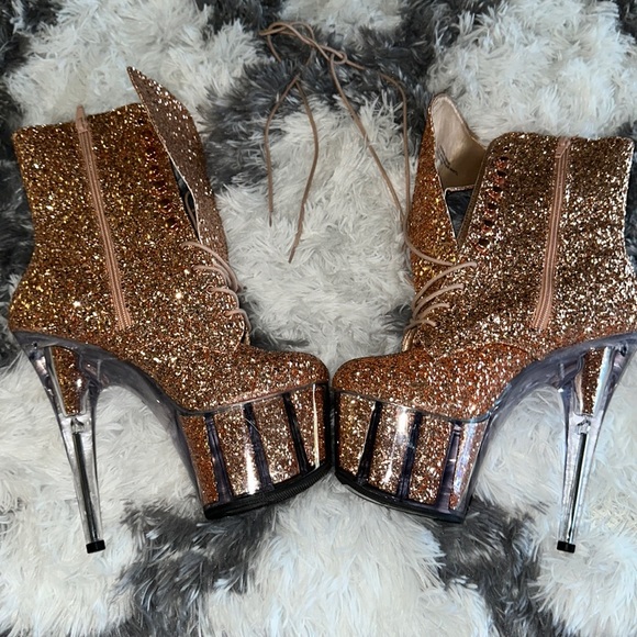 Pleaser | Shoes | Rose Gold Heels | Poshmark